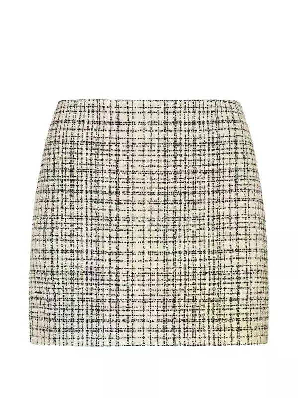 Valentino Garavani Square Tweed Mini Skirt - Neutrals