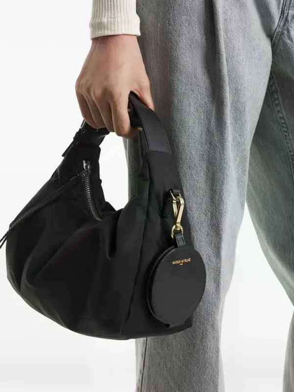 Maison Kitsuné Circular Leather Keyring With Mirror