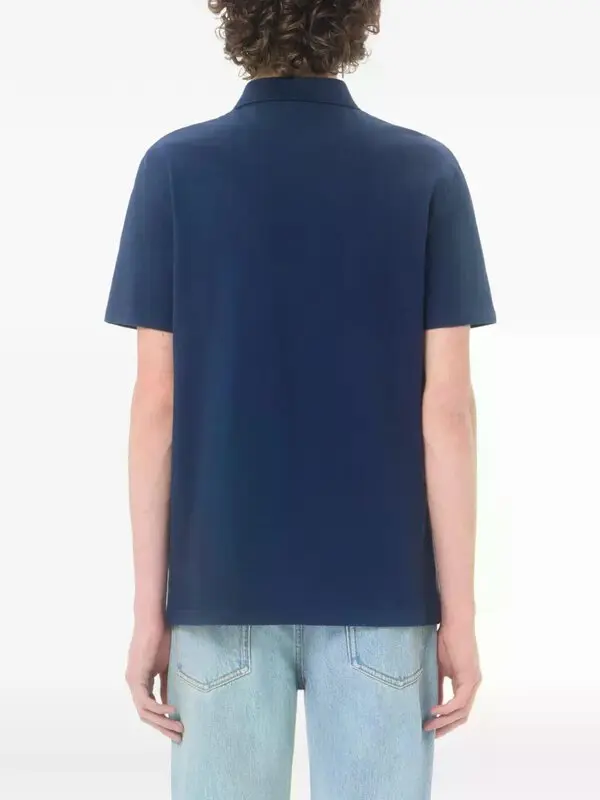 Valentino Garavani Polo Shirt In Cotton Piqué With Vgold