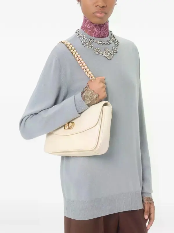 Valentino Garavani Embroidered Wool Sweater - Grey