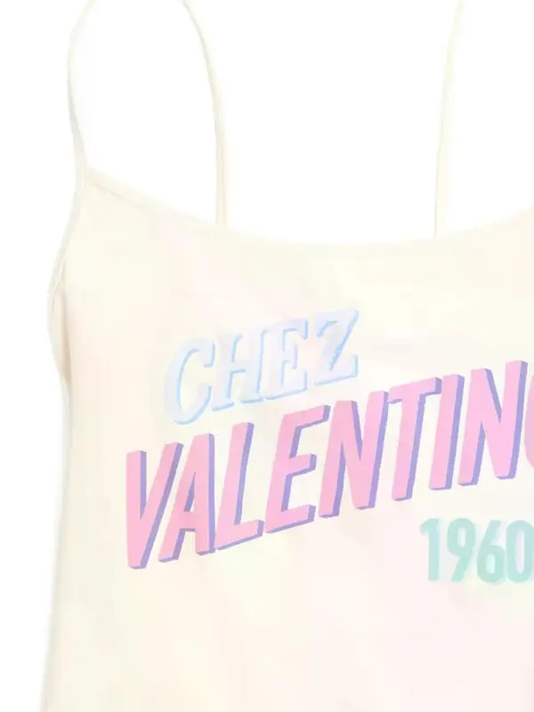 Valentino Garavani One-piece Swimsuit With Chez 1960 Print - Neutrals