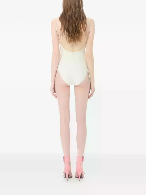 Valentino Garavani One-piece Swimsuit With Chez 1960 Print - Neutrals