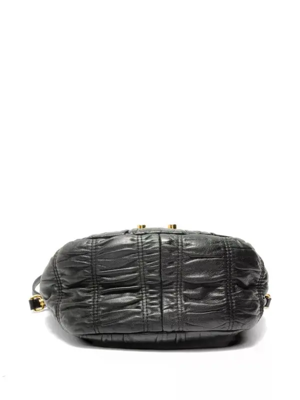 Prada Gathered Leather Shoulder Bag
