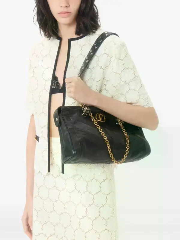 Valentino Garavani Fleurs A Jour Cotton Jacket - Neutrals