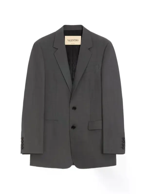 Valentino Garavani Single-breasted Wool Jacket - Grey
