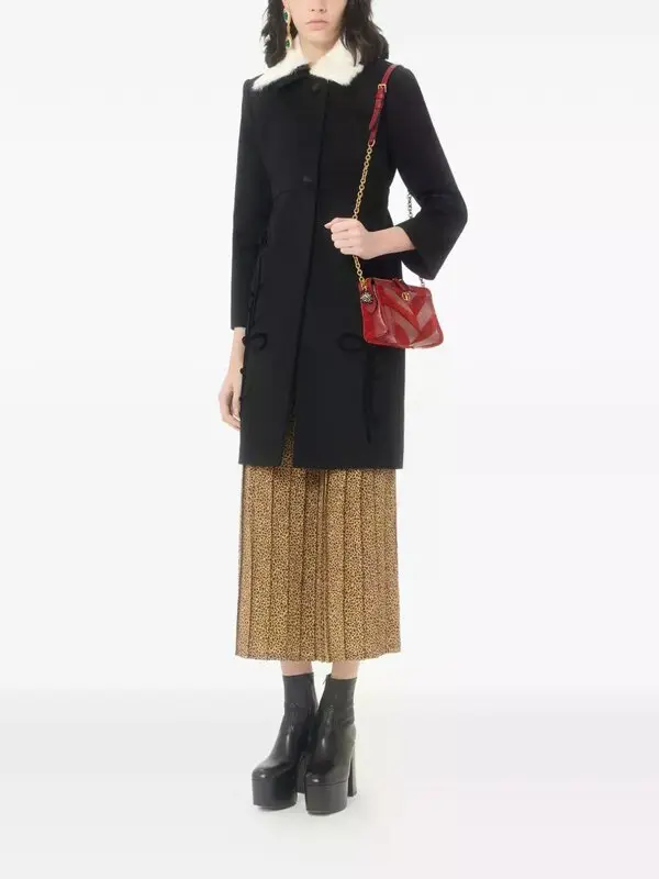 Valentino Garavani Panthea Small Shoulder Bag In Suede And Nappa - Red