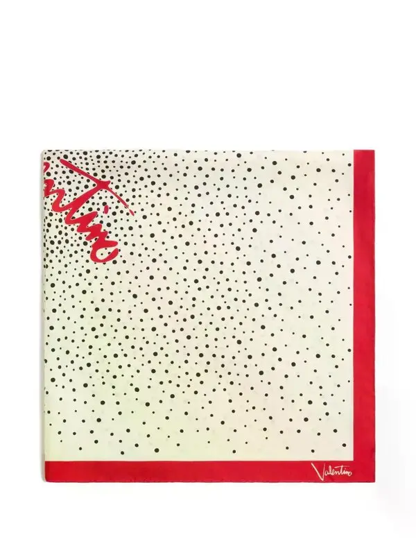 Valentino Garavani Little Stars Starry Silk Scarf - Neutrals