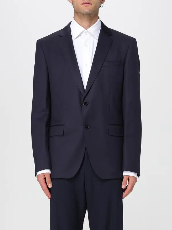 BOSS Navy Notch Lapel Blazer - Blue