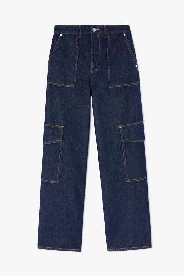 GANNI Angi High-rise Cargo Jeans