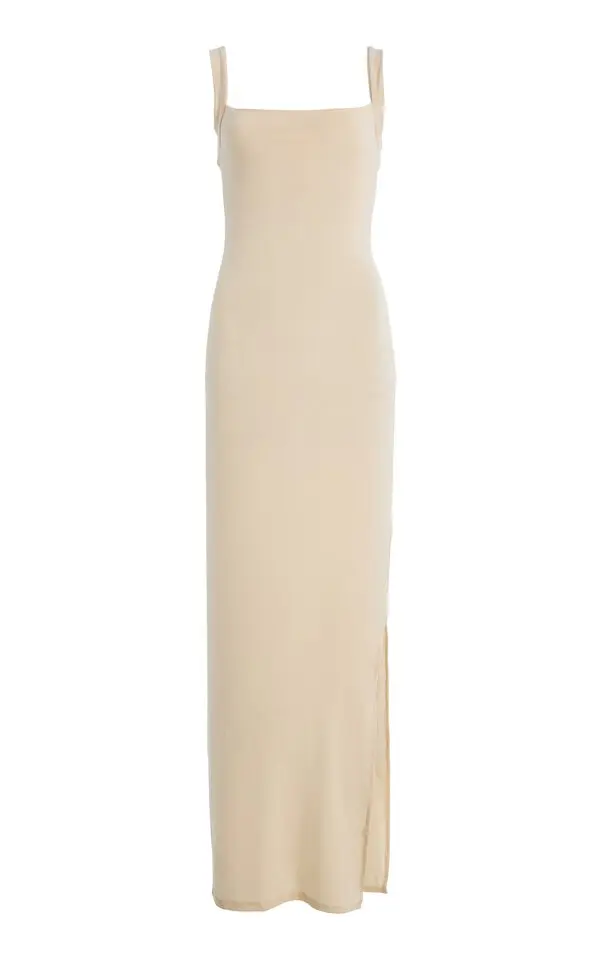 ANEMOS Square-neck Jersey Maxi Tank Dress - Ivory
