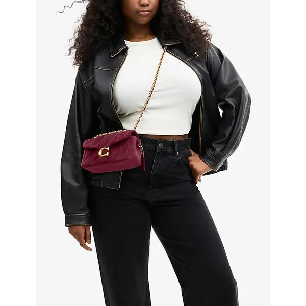 COACH Tabby 20 Suede Shoulder Bag