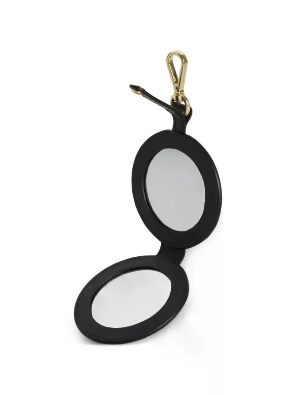 Maison Kitsuné Circular Leather Mirror Keychain