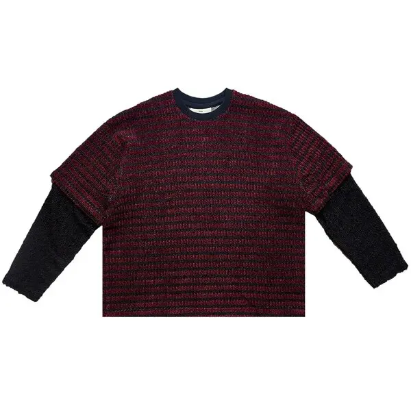 SONG FOR THE MUTE Double Layered Sleeves Pullover
