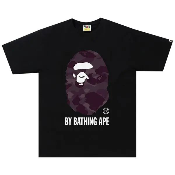 A BATHING APE Color Camo Tee - Black