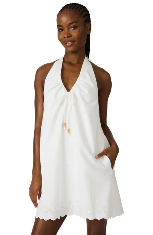 Steve Madden Adana Halter Neck Poplin Minidress