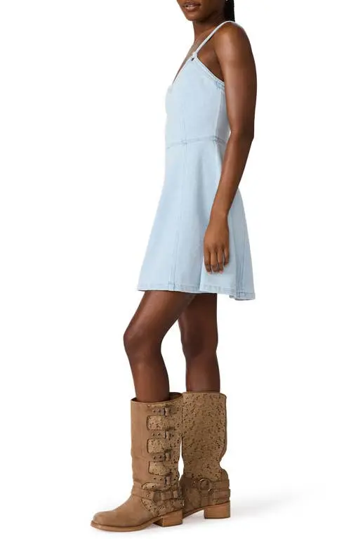 Steve Madden Harley Ruffle Hem Denim Minidress