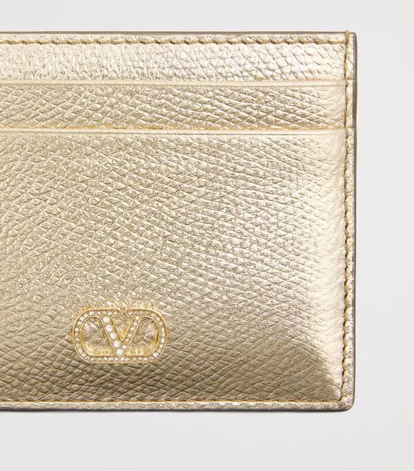 Valentino Garavani Leather Vlogo Signature Card Holder - Pink