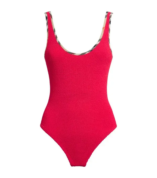 BURBERRY X HUNZA G Hunza G X Burberry Faye One-piece Swimsuit - Red