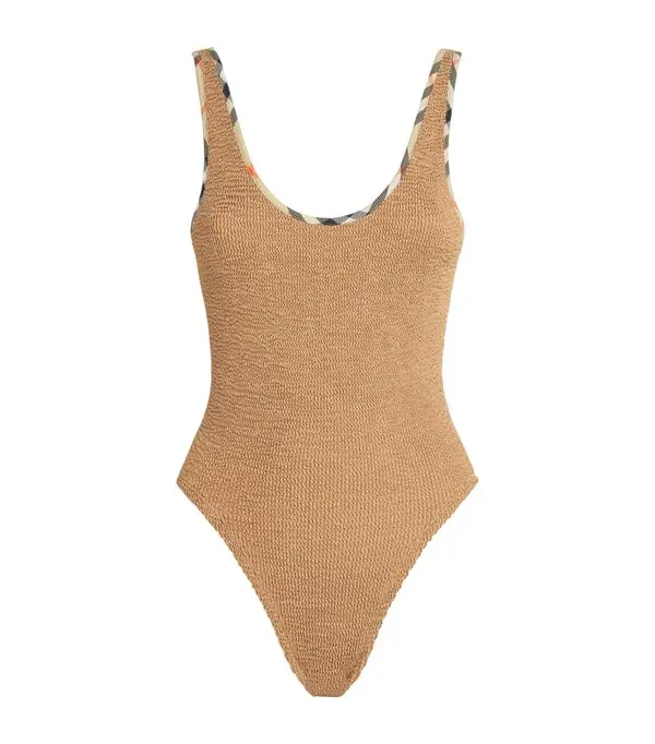 Hunza G X Burberry Faye One-piece Swimsuit - Brown