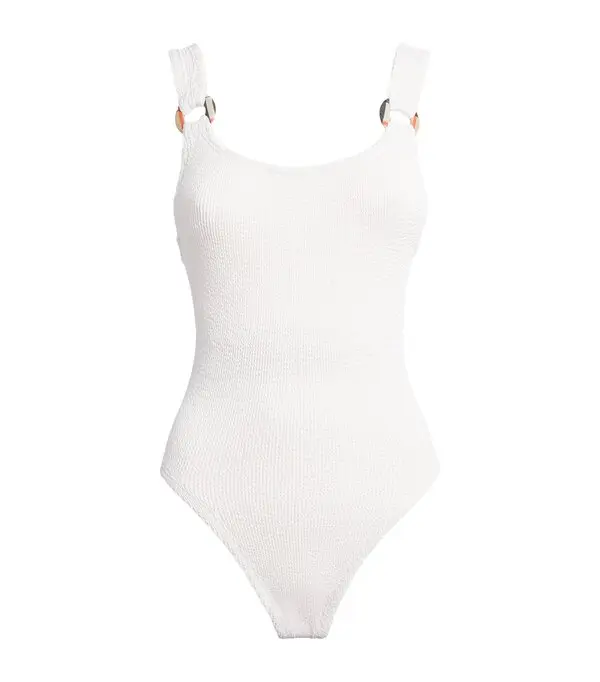 BURBERRY X HUNZA G Hunza G X Burberry Domino Swimsuit - White