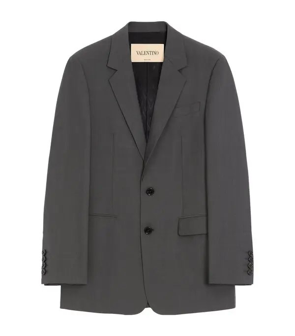 Valentino Garavani Mohair-wool Single-breasted Blazer