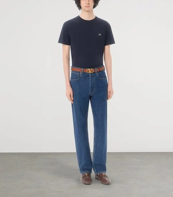 Valentino Garavani Cotton Vlogo T-shirt - Blue
