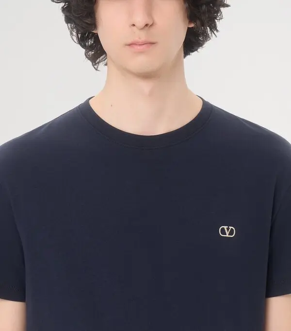 Valentino Garavani Cotton Vlogo T-shirt - Blue