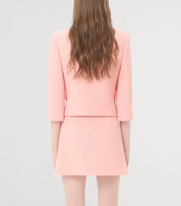 Valentino Garavani Wool Crepe Cropped Blazer