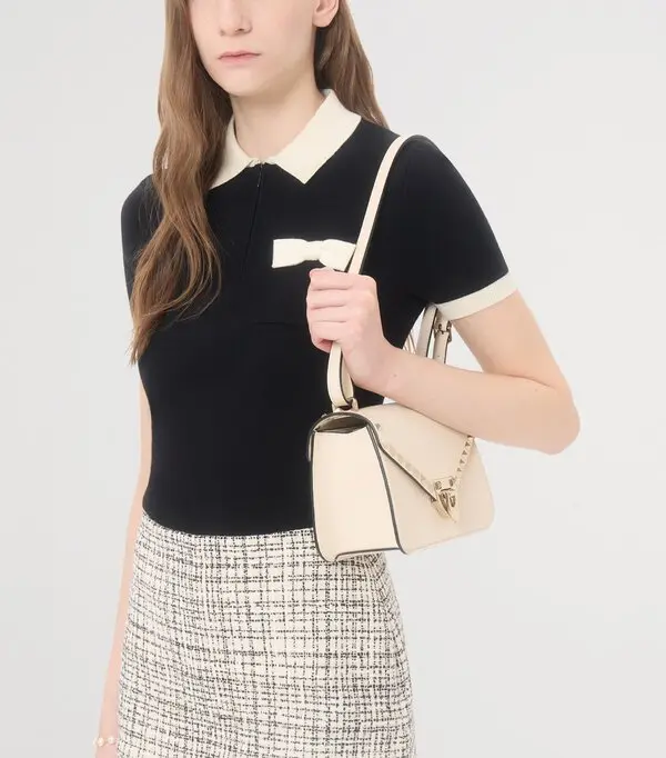 Valentino Garavani Cotton Knit Polo Shirt With Bow Detail
