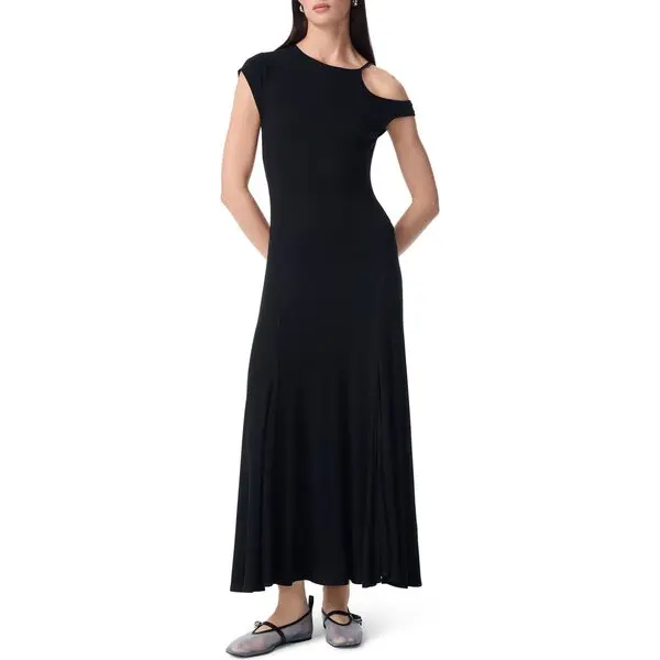 Robert Rodriguez Clarice Cutout Shoulder Maxi Dress