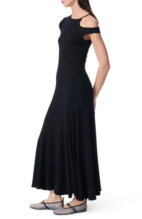 Robert Rodriguez Clarice Cutout Shoulder Maxi Dress