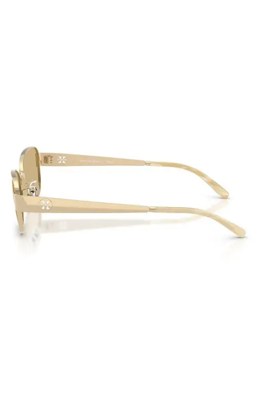 Tory Burch Rectangular Sunglasses - Brushed Light Gold/yellow