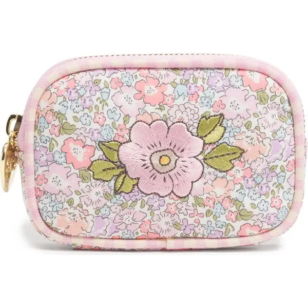 Stoney Clover Lane X Liberty Micro Floral Embroidered Cotton Pouch - Michelle