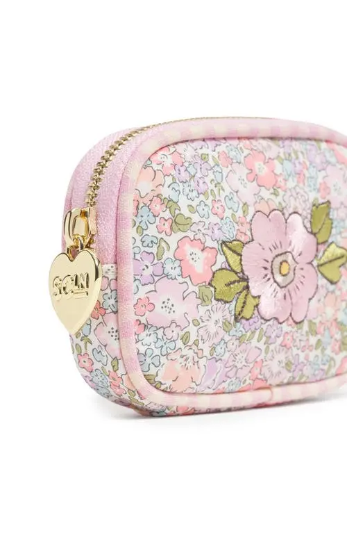 Stoney Clover Lane X Liberty Micro Floral Embroidered Cotton Pouch - Michelle
