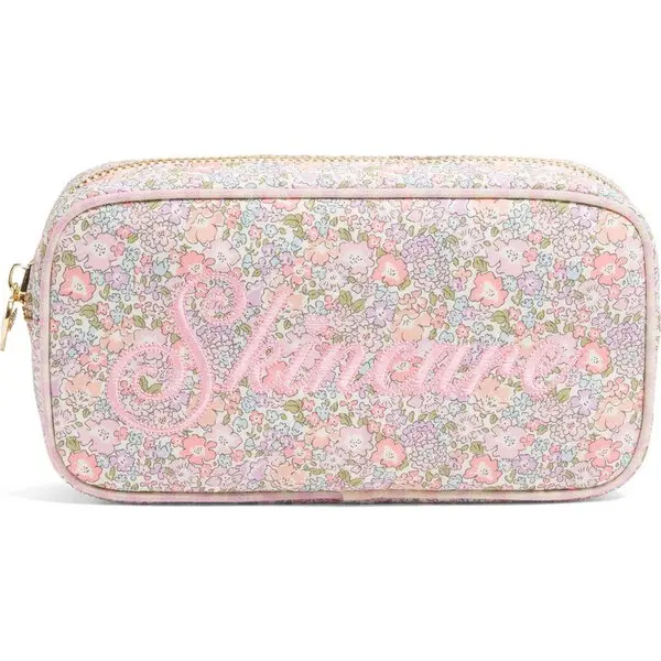 Stoney Clover Lane X Liberty Small Skincare Embroidered Cotton Pouch - Michelle