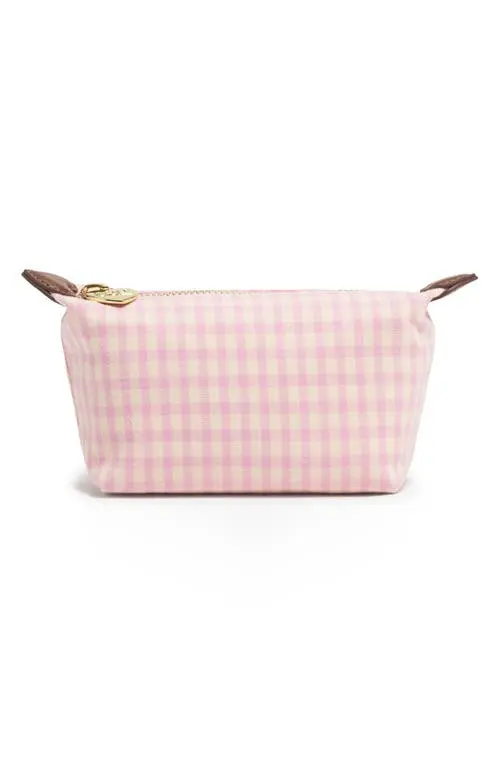 Stoney Clover Lane X Liberty Gingham Print Cotton Canvas Pouchette - Rose Gingham