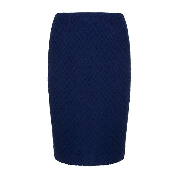 CONQUISTA Knit Jacquard Pencil Skirt
