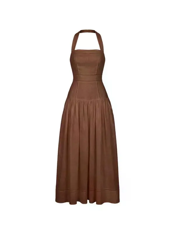 NICHOLAS Vivianne Halterneck Midi Dress