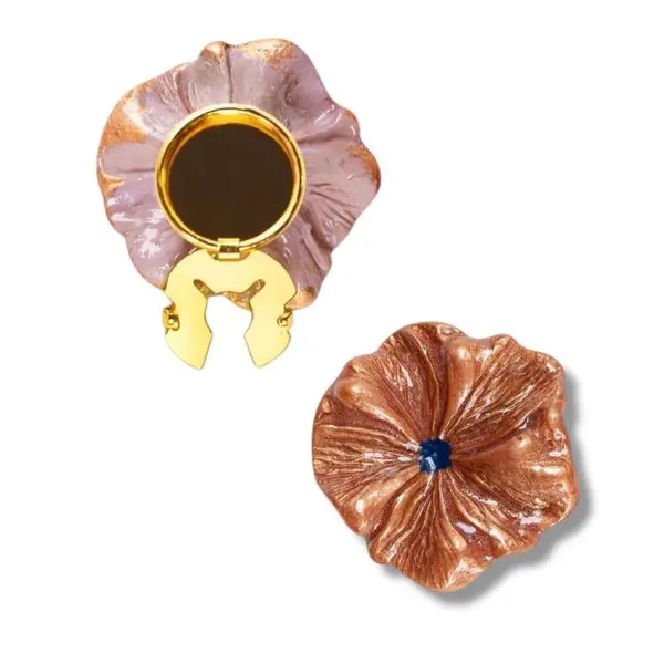 SUNSET MAGIC STUDIO Fiona Floral Button Cover Pair - Rose Gold