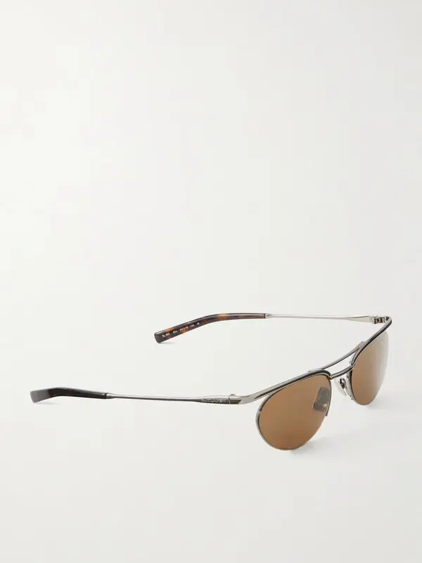 Saint Laurent Tone Round-frame Sunglasses - Silver