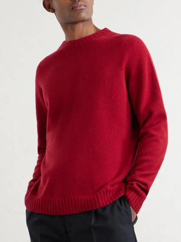John Smedley Norfolk Recycled-cashmere And Merino Wool-blend Sweater - Red