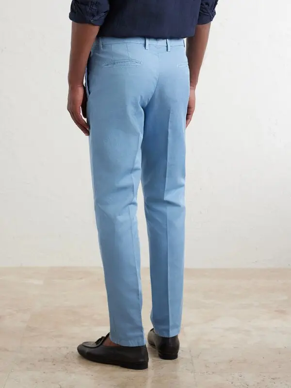 Boglioli Straight-leg Cotton-blend Suit Trousers