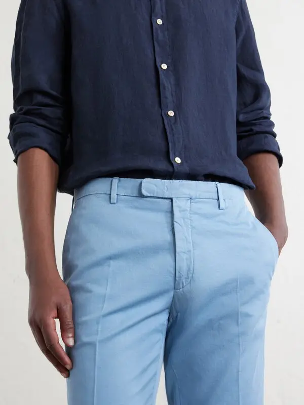 Boglioli Straight-leg Cotton-blend Suit Trousers
