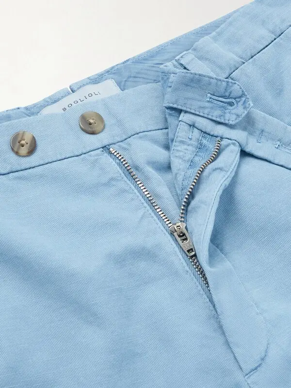 Boglioli Straight-leg Cotton-blend Suit Trousers