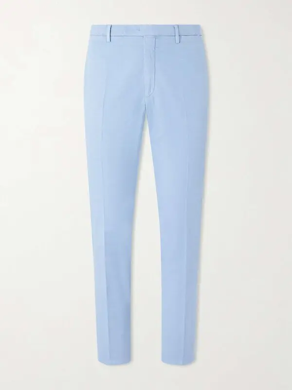 Boglioli Straight-leg Cotton-blend Suit Trousers
