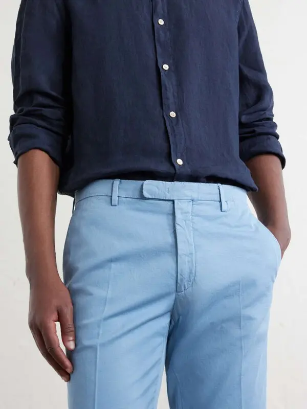 Boglioli Straight-leg Cotton-blend Suit Trousers