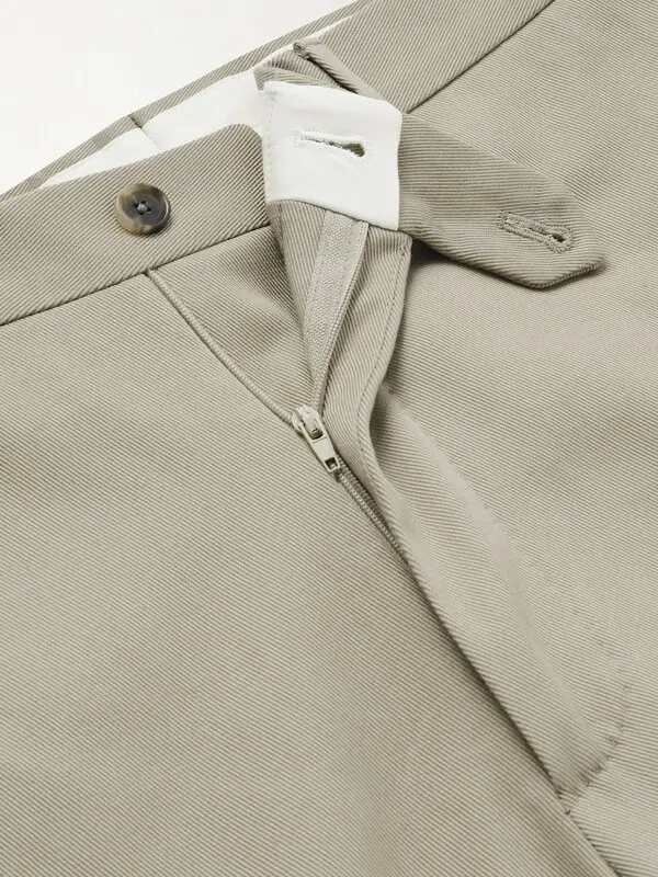 DE PETRILLO Straight-leg Cotton-blend Twill Shorts