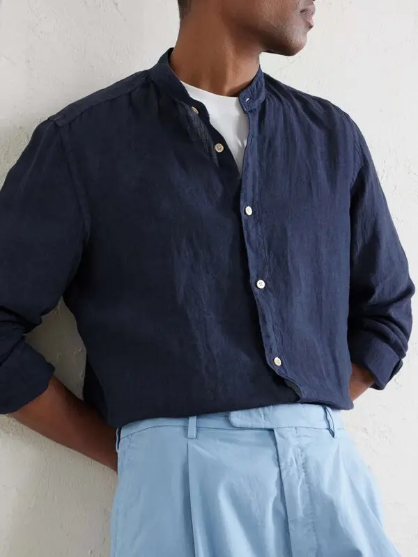 Boglioli Pleated Cotton-blend Shorts