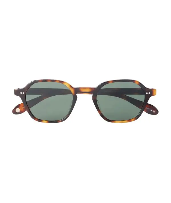 Garrett Leight Hexagonal Acetate Sunglasses - Tortoiseshell
