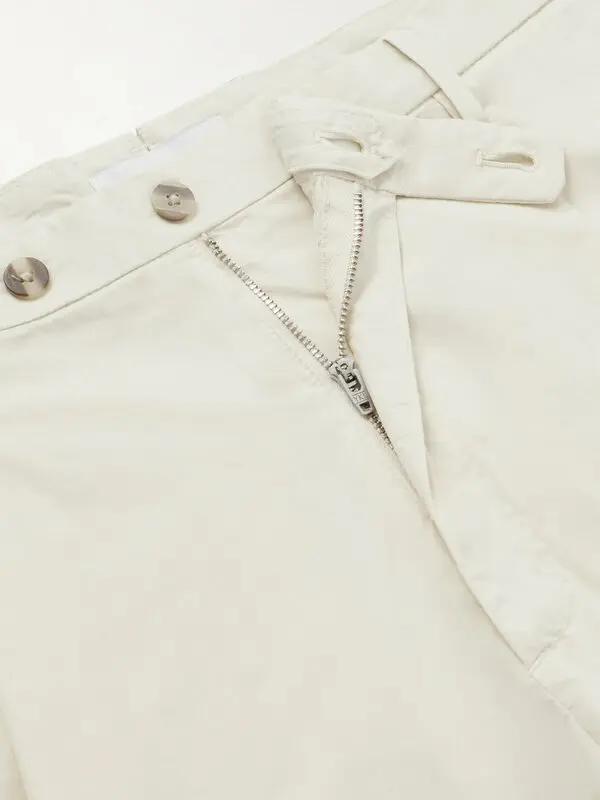 Boglioli Pleated Cotton-blend Poplin Shorts